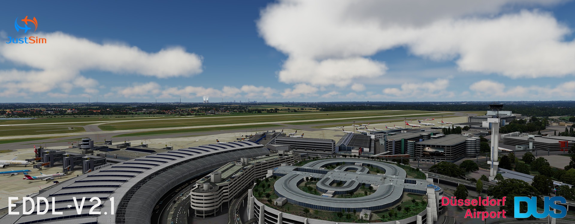 JustSim Releases Dusseldorf Airport (EDDL) v2.1 Update - FSElite