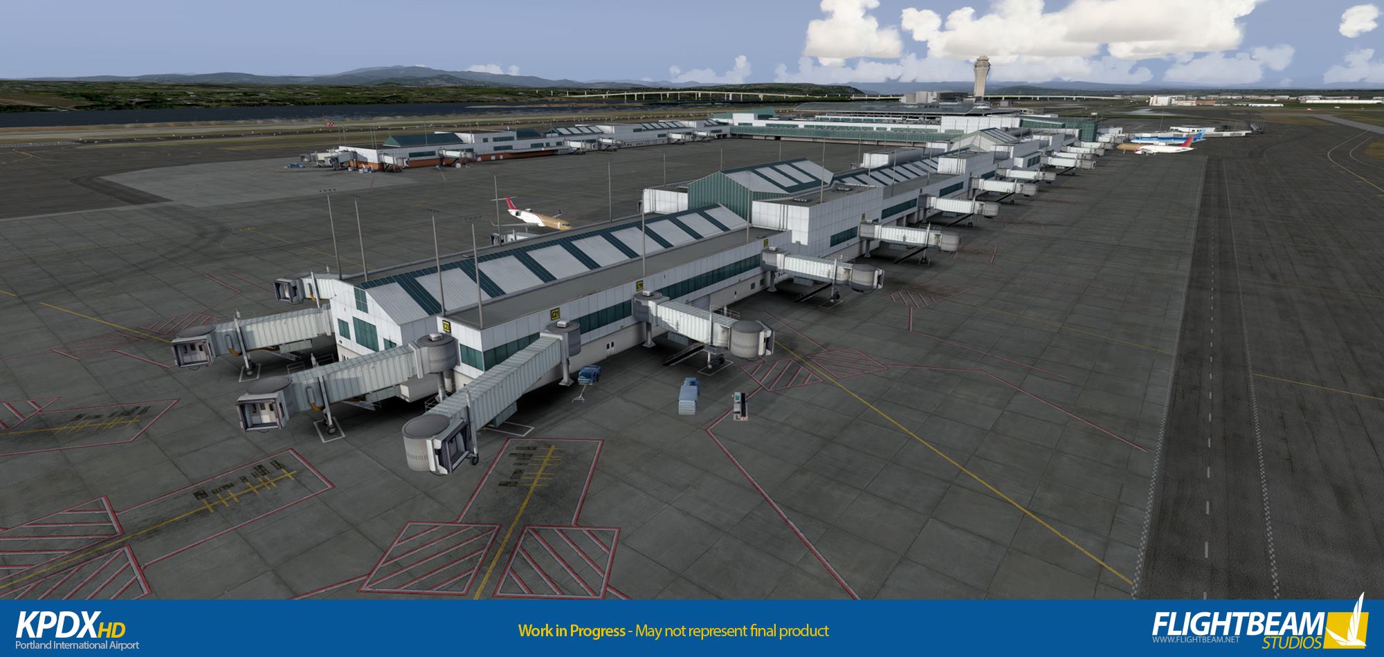Flightbeam Portland (KPDX) Now has Jetways [Single Preview] - FSElite