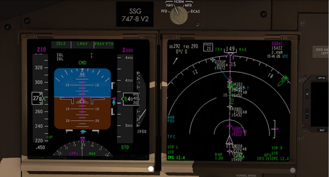 SSG Previews 747-8V2 PFD for X-Plane - FSElite