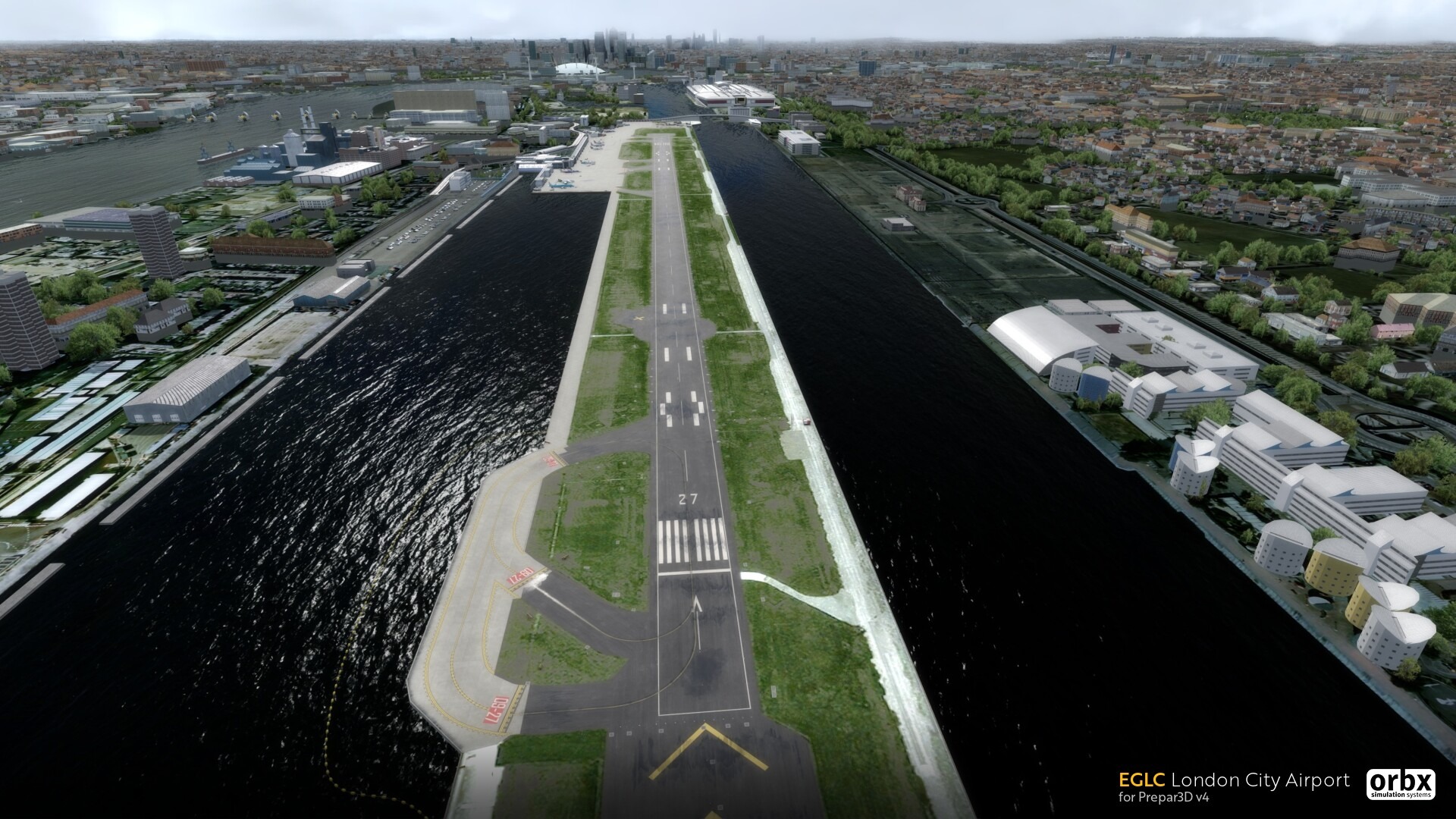 Further Previews of Orbx's London City (EGLC) in P3D - FSElite
