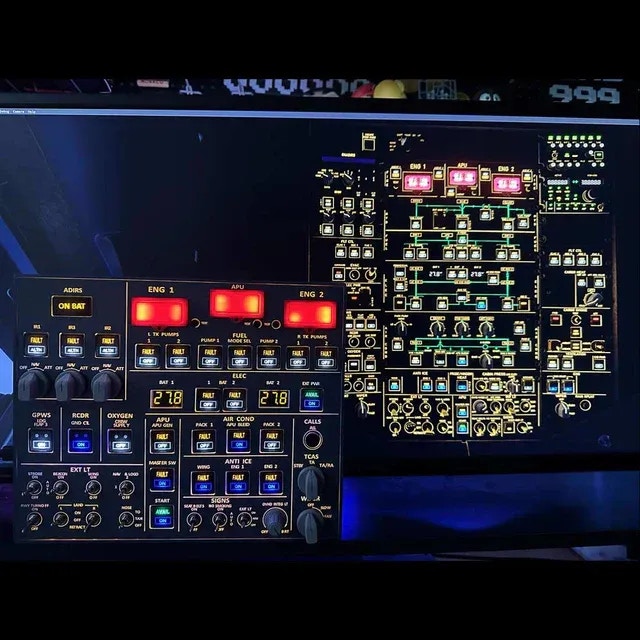 Rowsfire Updates the A320/A320 MAX Light Overhead Panel - FSElite