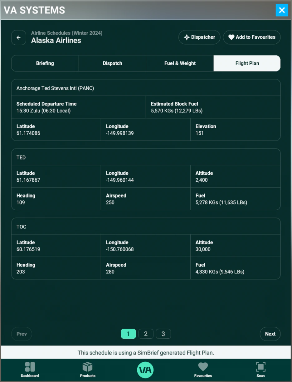 VA Systems Updates In-Sim Panel to Add SimBrief Integration - FSElite